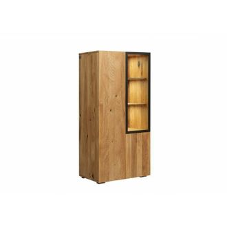 Massivmoebel24 Highboard Wild-/Zerreiche 66x43x138 natur ge&ouml;lt frankfurt 115