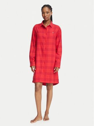 HUGO BOSS Nachthemd Flannel Nighty 50570219 Rot Relaxed Fit