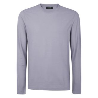Zanone Klassisches Langarmshirt - - Tops - Herren - Grau - XL