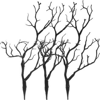 Aboofan 3 KüNstliche Zweige, KüNstliche Kunststoffzweige Als VasenfüLler, Gruselige Halloween-Dekoration - 35,6 cm