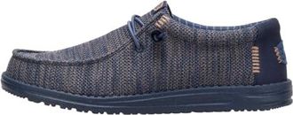 HeyDude Wally Stretch Sox - Chaussures pour Hommes - Baskets avec Semelles Confortables - Style Mocassin - Blazer Bleu Marine, 45