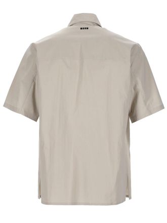Msgm Cotton Blend Shirt - Beige