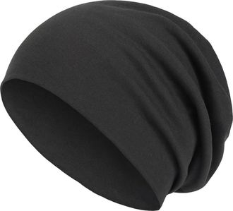 style3 Warme Herbst Winter Slouch Beanie XXL aus atmungsaktivem, feinem und leichten Jersey Unisex M&uuml;tze Winterm&uuml;tze One Size, Farbe:Anthrazit