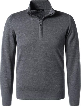 John Smedley Herren Troyer grau unifarben