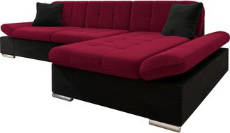 Mirjan24 Ecksofa Malwi mit Regulierbare Armlehnen Design Eckcouch mit Schlaffunktion Bettkasten L-Form Sofa Couch Wohnlandschaft (Kronos 07 + Kronos 02 + Krono