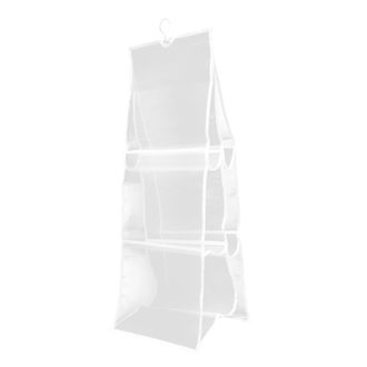 DOITOOL Türhinter Tür Hängende Aufbewahrungstasche Weiß Transparenter Staubschutz Beutel für Damenhandtaschen Mehrschichtiger Organizer für Leichte Taschen un