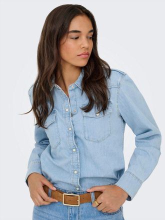 Only Jeansbluse ONLCHARLIZE LS DNM SHIRT AKM NOOS mit Brusttaschen
