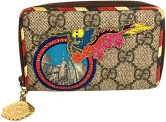 Gucci unisex, Pre-owned, Beige, Taille: ONE Size Portefeuille en tissu Pre-owned