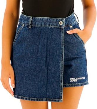 Karl Lagerfeld Femme JupeJupe en Jean Coupe R&eacute;guli&egrave;re, Bleu, L