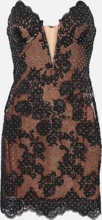 Self Portrait Verziertes Bustier-Kleid aus Spitze