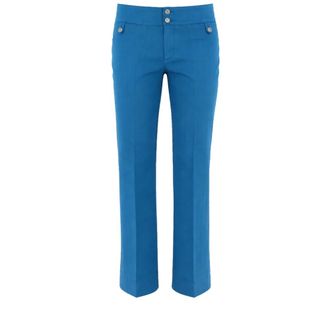 Etro Gerade Hose mit Fronttaschen - - Trousers - Damen - Blau - XS