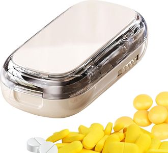 Generico Tablettenschneider, tragbares Werkzeug zum Schneiden von Tabletten, wöchentlicher Organizer für Zuhause, Reisen, Krankenhaus, Schule, Camping, Arbeit,