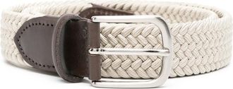 Eraldo Leather-trim Interwoven Belt