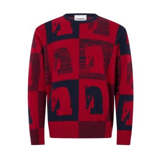 Iceberg Rundhals-Pullover - - Knitwear - Herren - Rot - L
