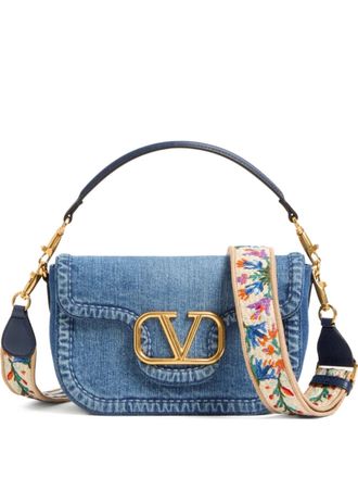 Valentino Garavani sac porté épaule Alltime en cuir - Bleu
