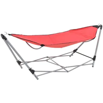 vidaXL Hamac avec support pliable Rouge Vidaxl