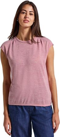 Street One Damen A323326 Leinen-Look Shirt, Blush Peach, 44