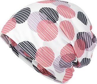 ZLYC Bonnet dété fin et léger pour femme Motif floral, Pois roses., taille unique