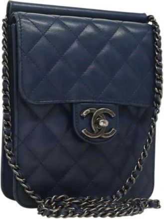 Chanel Pre-owned Cuir sacs-chanel - Femme - Pre-owned - Bleu - Taille: ONE Size