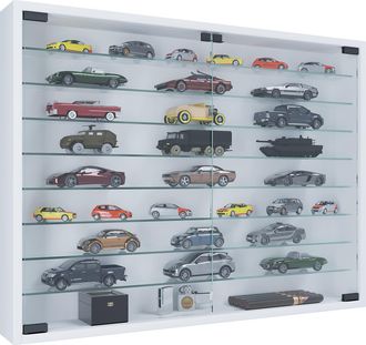 VCM Glasvitrine h&auml;ngend | Vitrine Glas mit ESG-Sicherheitsglas | Ma&szlig;e: H. 60 x B. 80 x T. 10 cm | H&auml;ngevitrine Glas | Modern und platzsparend | Mandosa XX