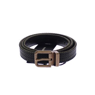 Dolce & Gabbana Eleganter blauer Leder-Baumwoll-G&uuml;rtel - - Accessories - Herren - Blau - ONE SIZE