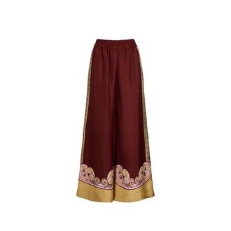 La DoubleJ Pantalon palazzo imprim&eacute; en twill de soie