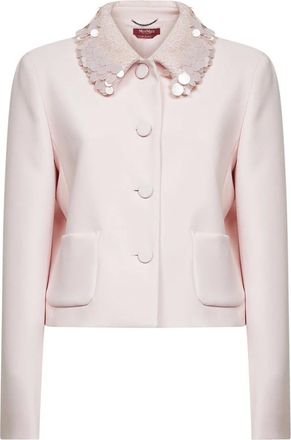 Max Mara Femme, Vestes, Rose, Taille: 44 FR Pinne Cropped Jacket