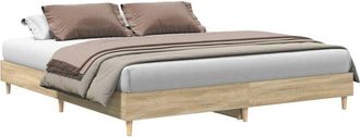 vidaXL Cadre de lit sans matelas ch&ecirc;ne sonoma 180x200 cm Vidaxl