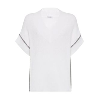 Brunello Cucinelli Damen, Strickwaren, Weiß, SGröße