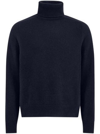 Maison Margiela pull en laine à col roulé - Bleu