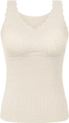 Generic Camisole thermique pour femme, débardeur thermique sans manches pour femme, gilet dhiver doux et confortable, sans manches, gilet en polaire fin avec 