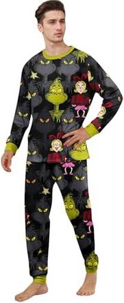 Generic Le Grinch Pyjama Noel Famille De Grinch Bebe Garcon Homme Coton Enfant Deguisement Pull Ensemble The Adulte Femme Vetement Couple Noël Costume Chaud E