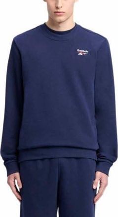 Reebok Identity Small Logo FT Crew Sweatshirt, VECNAV, M Mens