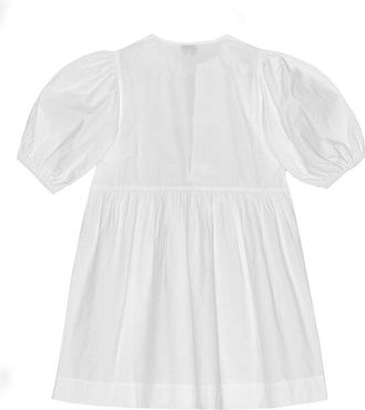 Ganni Poplin Mini Dress - White