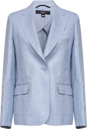 Max Mara Femme, Vestes, Bleu, Taille: 38 FR Nalut Blazer