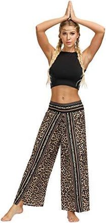 Generic Robes boh&egrave;mes d&eacute;contract&eacute;es pour femmes, pantalon de yoga ample pour l&eacute;t&eacute;, pantalon baggy, H, L