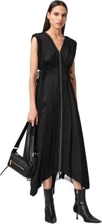 AllSaints Allsaints Femme Amala Dress Robe, Noir, UK 14/US 10 EU