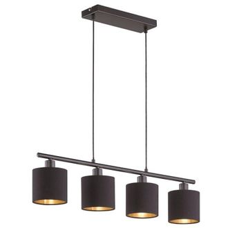 Reality Reality Leuchten - Suspension, Suspension 4 lampes Tommy Noir en Metal, trio