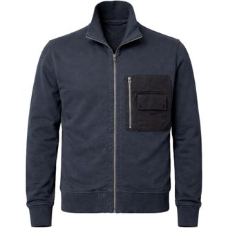 Ten c Garment Dyed Zipped Hoodie - - Sweatshirts & Hoodies - Herren - Blau - L