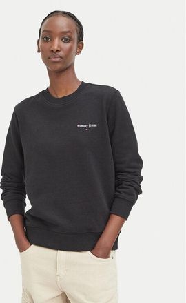 Tommy Jeans Sweatshirt Classic Logo DW0DW23288 Schwarz Regular Fit