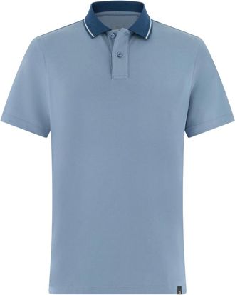 Boggi Milano Homme, Tops, Bleu, Taille: S Polo de golf haute performance en piqu&eacute; avec fil S-Caf&egrave;