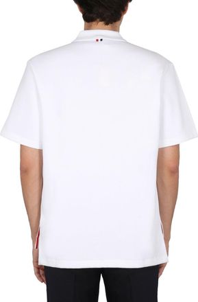 Thom Browne Cotton Classic Collar Polo - White