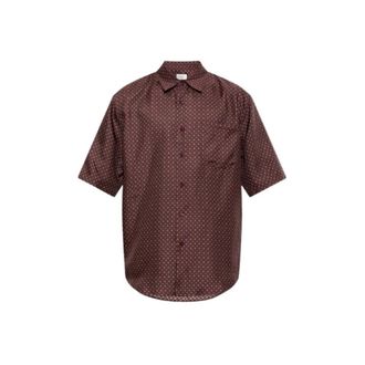 Saint Laurent Boxy Hemd mit aufgesetzter Tasche - - Shirts - Herren - Rot - M