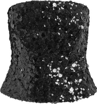 16Arlington haut &agrave; sequins Anieri - Noir