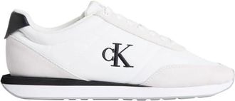 Calvin Klein Baskets Homme Retro Mix avec Logo, Blanc (Bright White/Black), 43