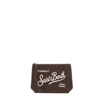MC2 Saint Barth Pochette Aline en velours c&ocirc;tel&eacute; - unisex - Sacs - Brun - Taille: ONE Size