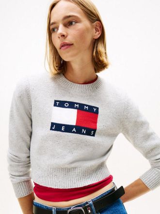 Tommy Jeans Strickpullover TJW SPARKLE FLAG SWEATER EXT