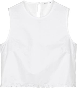 Cecilie Bahnsen Femme, Blouses et Chemises, Blanc, Taille: 34 FR Sangallo Lace Crop Top