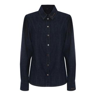 Kocca Femme, Blouses et Chemises, Bleu, Taille: 36 FR Chemise en denim &agrave; manches longues