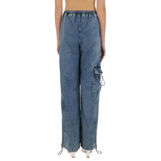 Moschino Damen, Hosen, Blau, LGr&ouml;&szlig;e